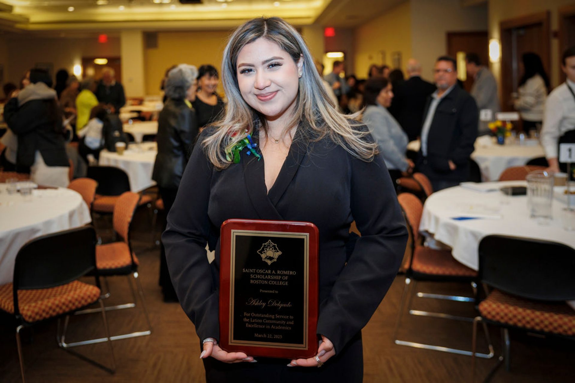 Ashley Delgado wins BC's Romero Scholarship